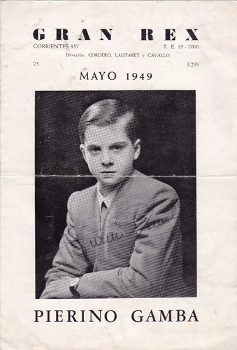 Pierino Gamba Signed Pianist Program 1949 VERY RARE!!!! Italy Conductor ...