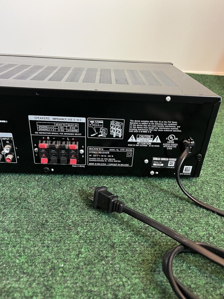 Sony STR-DH190 Stereo Receiver / Phono Input and Bluetooth Connectivity ...