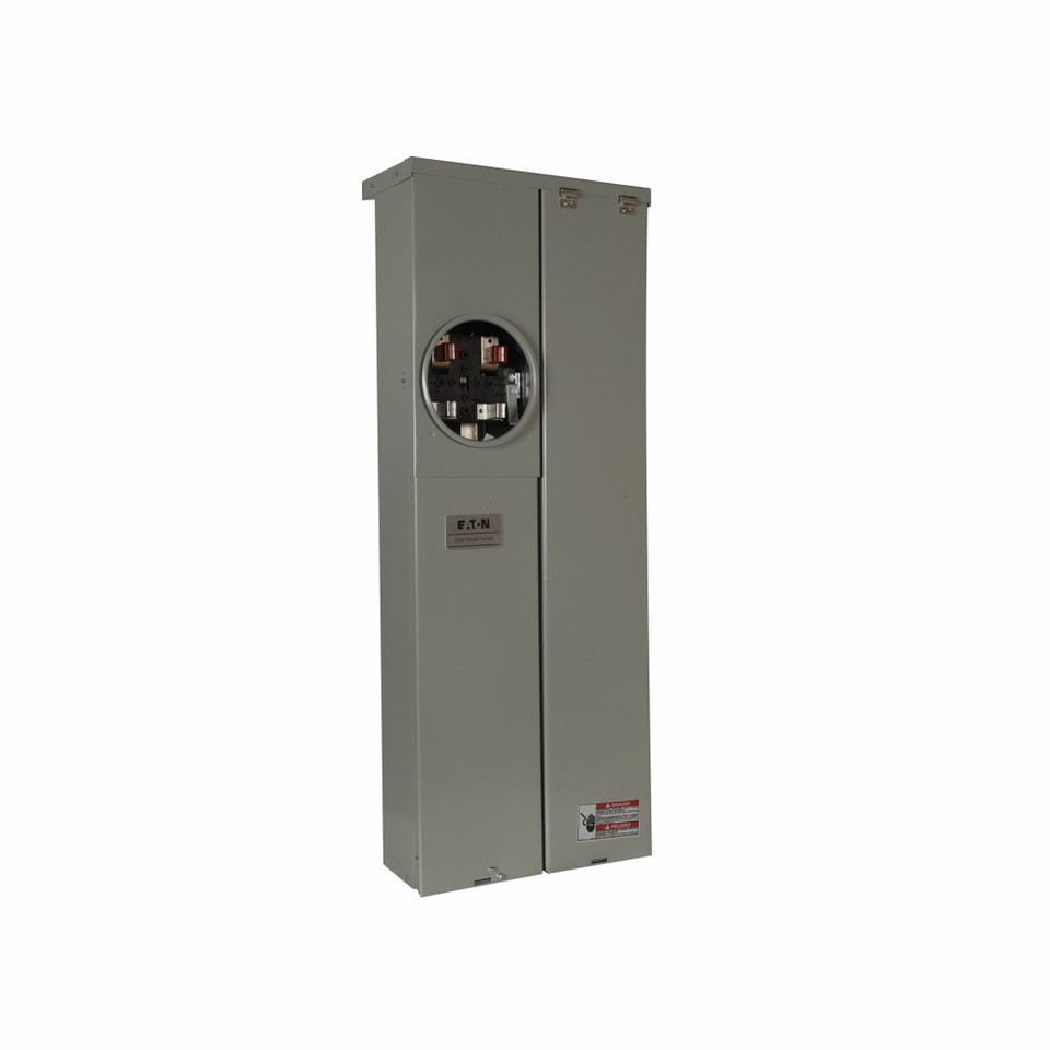 Eaton 100 Amp Solar-Ready 12-Space Main Meter Breaker Combo Panel, Ring ...