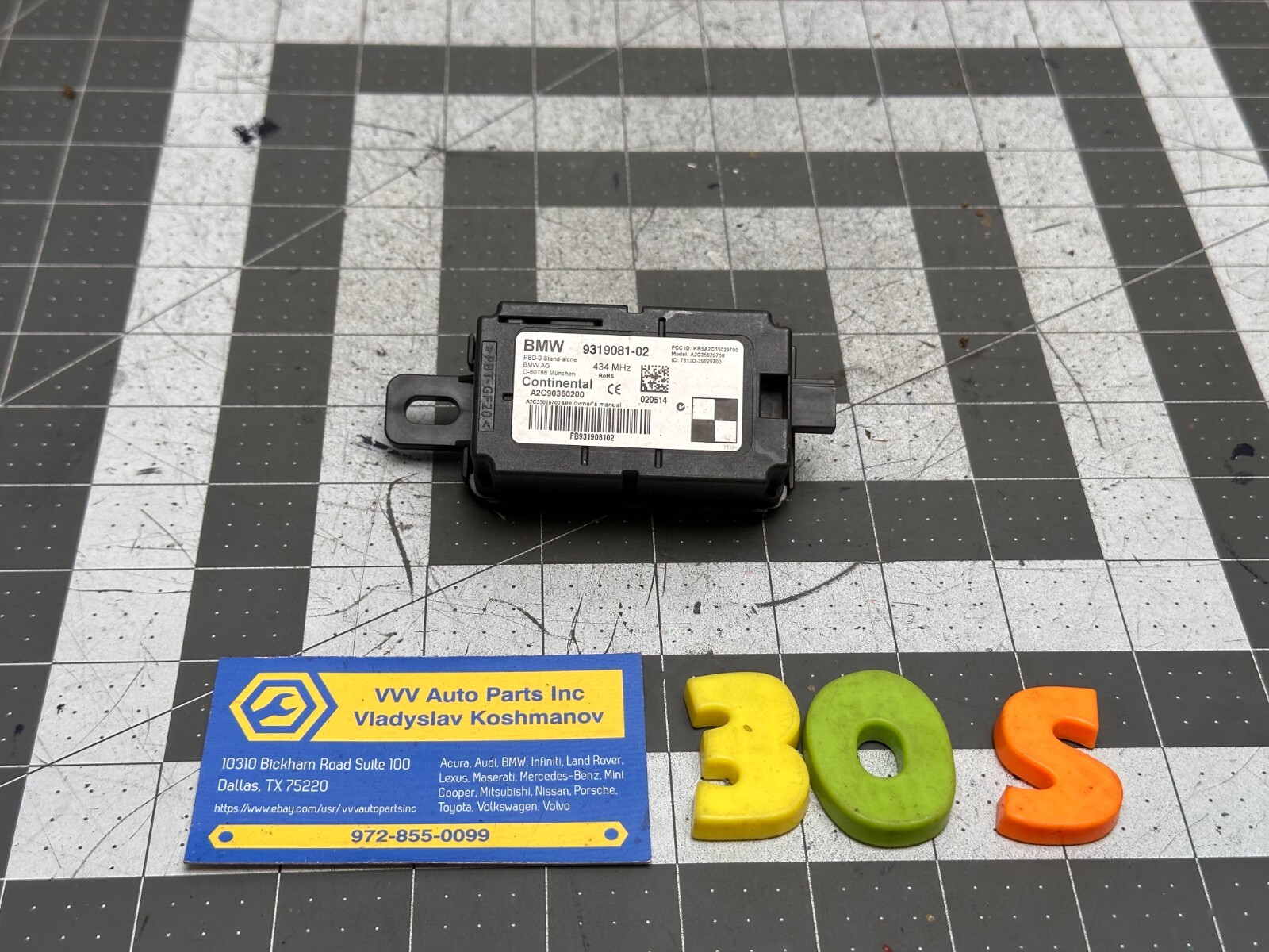 14-17 BMW F30 F32 REMOTE CONTROL MODULE 434 Mhz OEM 9319081 | eBay