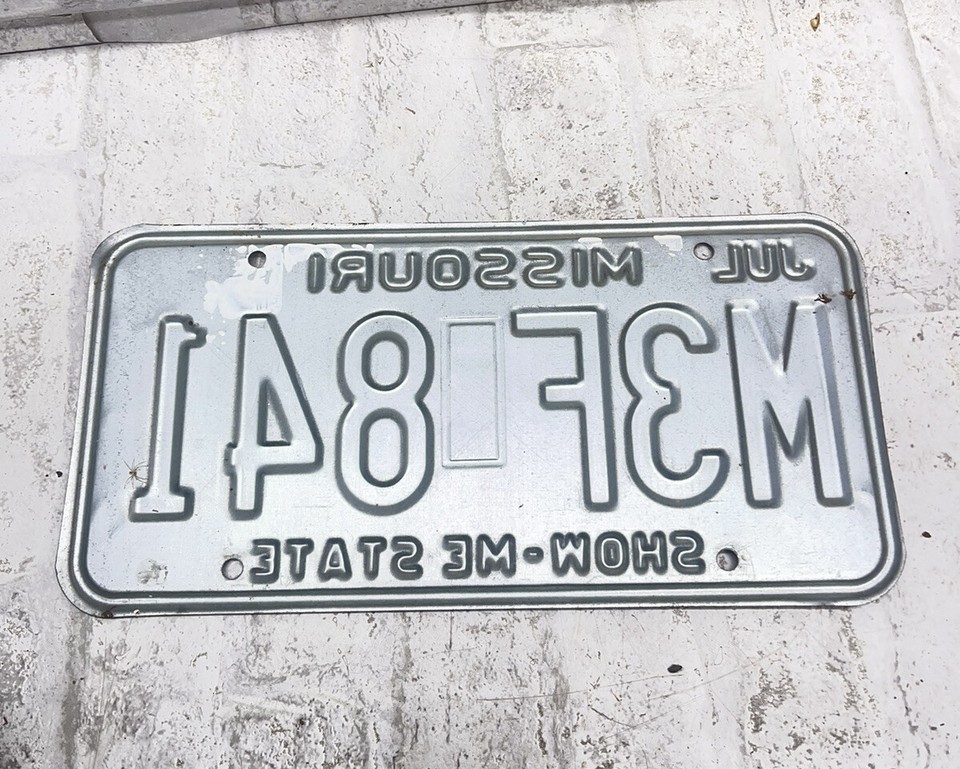 VINTAGE Missouri Show Me State LICENSE PLATE July M3F 841 | eBay