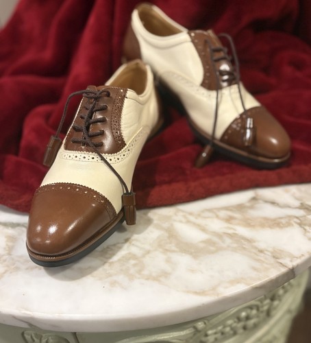 MIZUNO Golf Shoes Spikes JAPAN Brogue SHOES US 6.5*JPN 23 NEW Classics ...