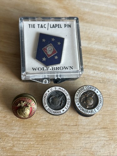 Vintage USMC Marine Corps Raiders Skull & Stars, Honorable Discharge ...