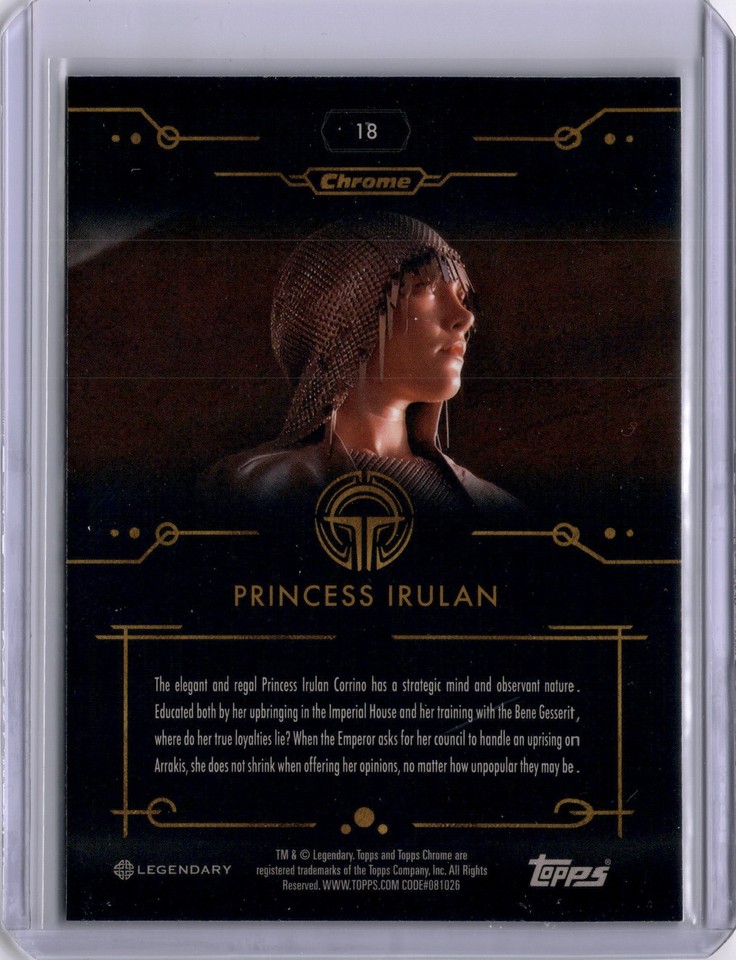Princess Irulan 18 Purple Speckle Refractor /275 Topps Dune Chrome | eBay