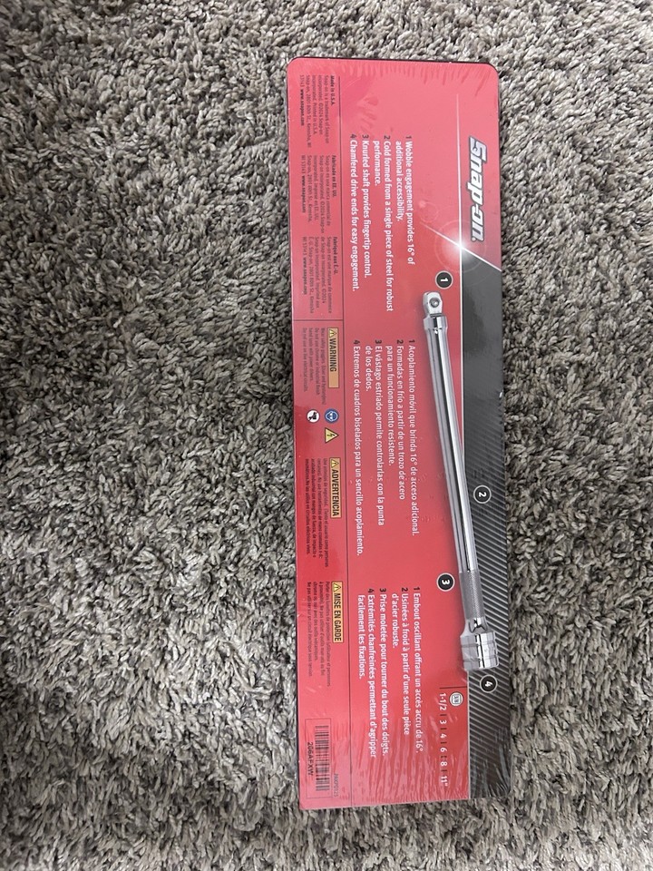 SNAP ON BRAND NEW 6 pc 3/8" Drive Wobble Plus Extension Set (1-1/2-11 ...