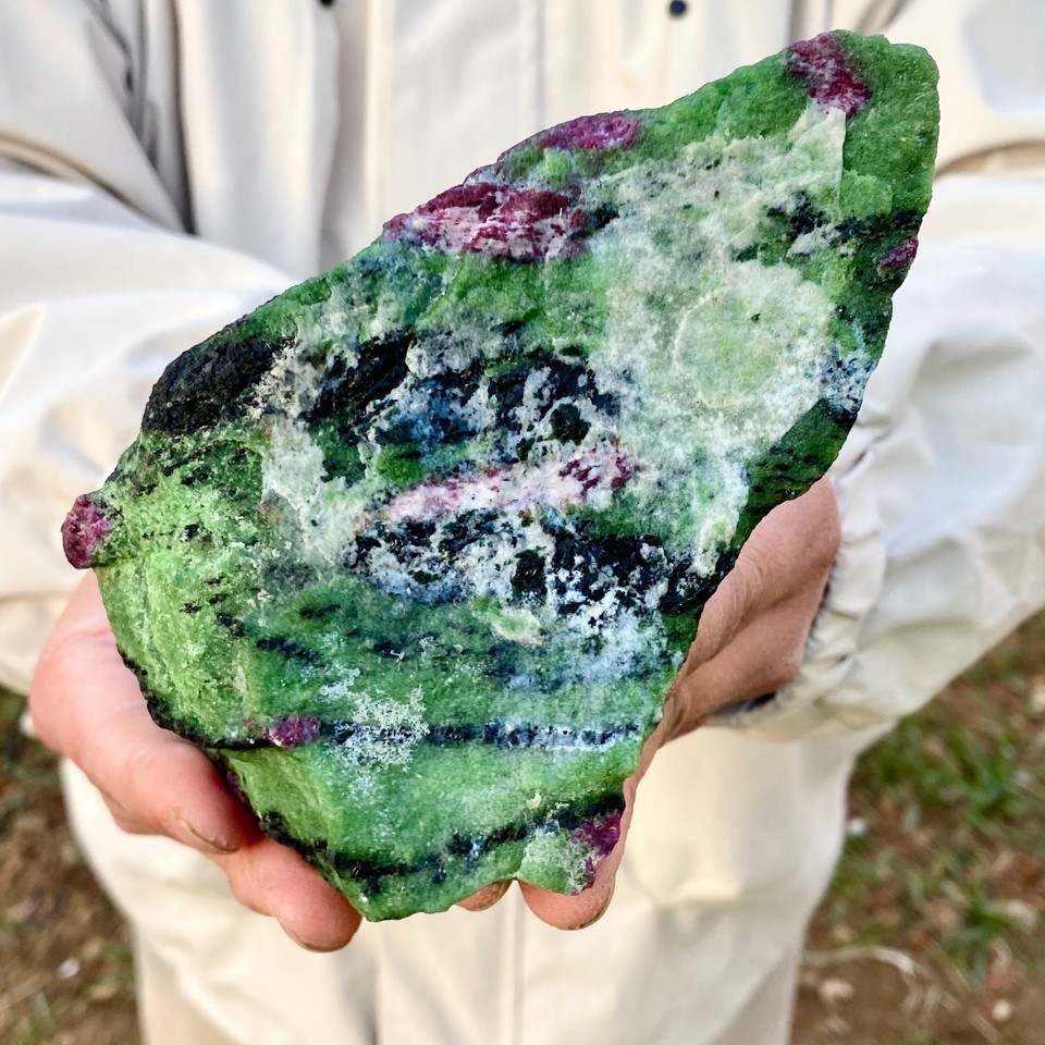 2.49LB Natural green Ruby zoisite (anylite) crystal Chakra Healing ...
