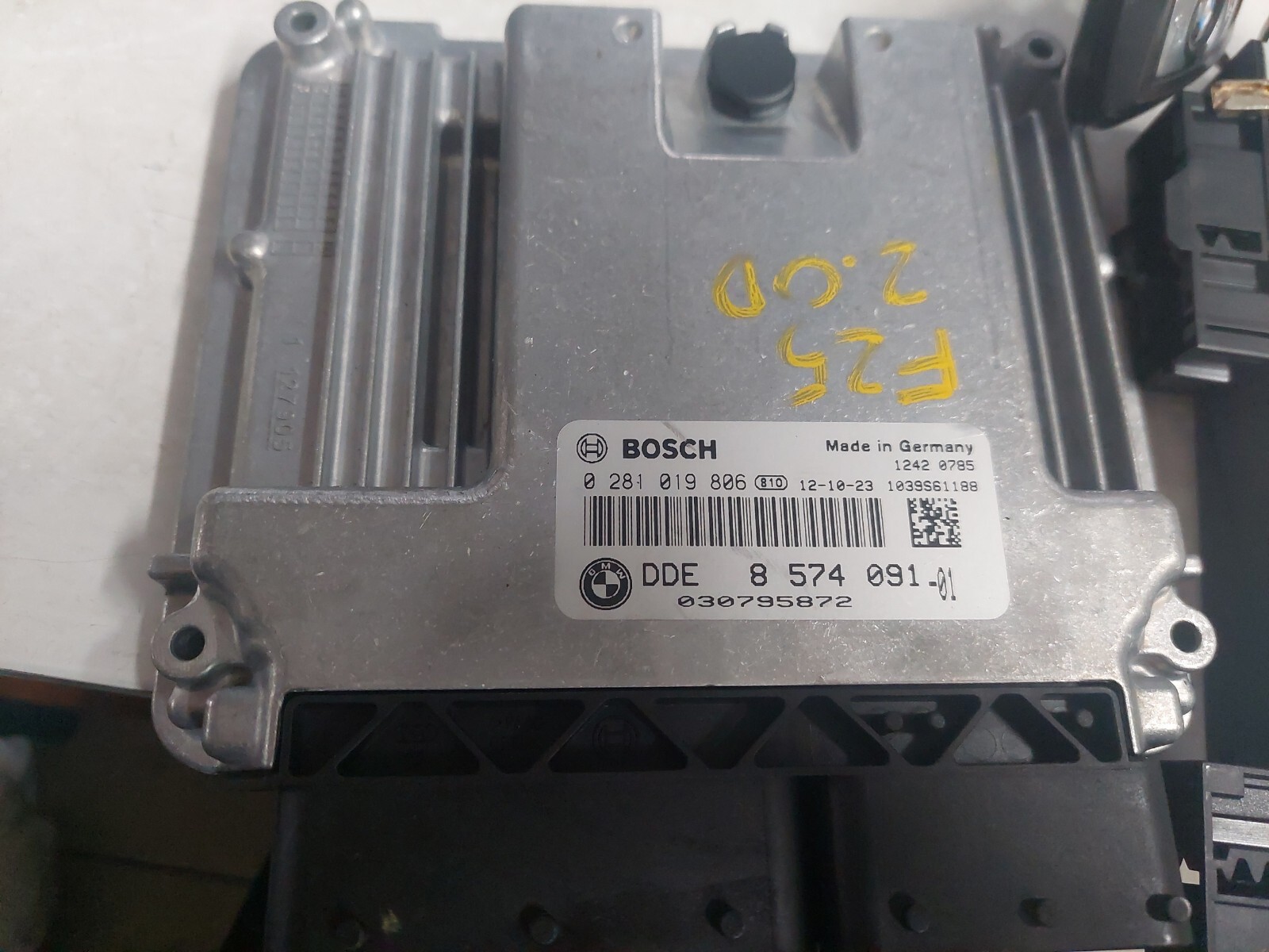 BMW F25 X3 ECU KIT KEY BARREL DDE 8574091 CAS4 CG 2.0D N47 MBF25N47/121 ...