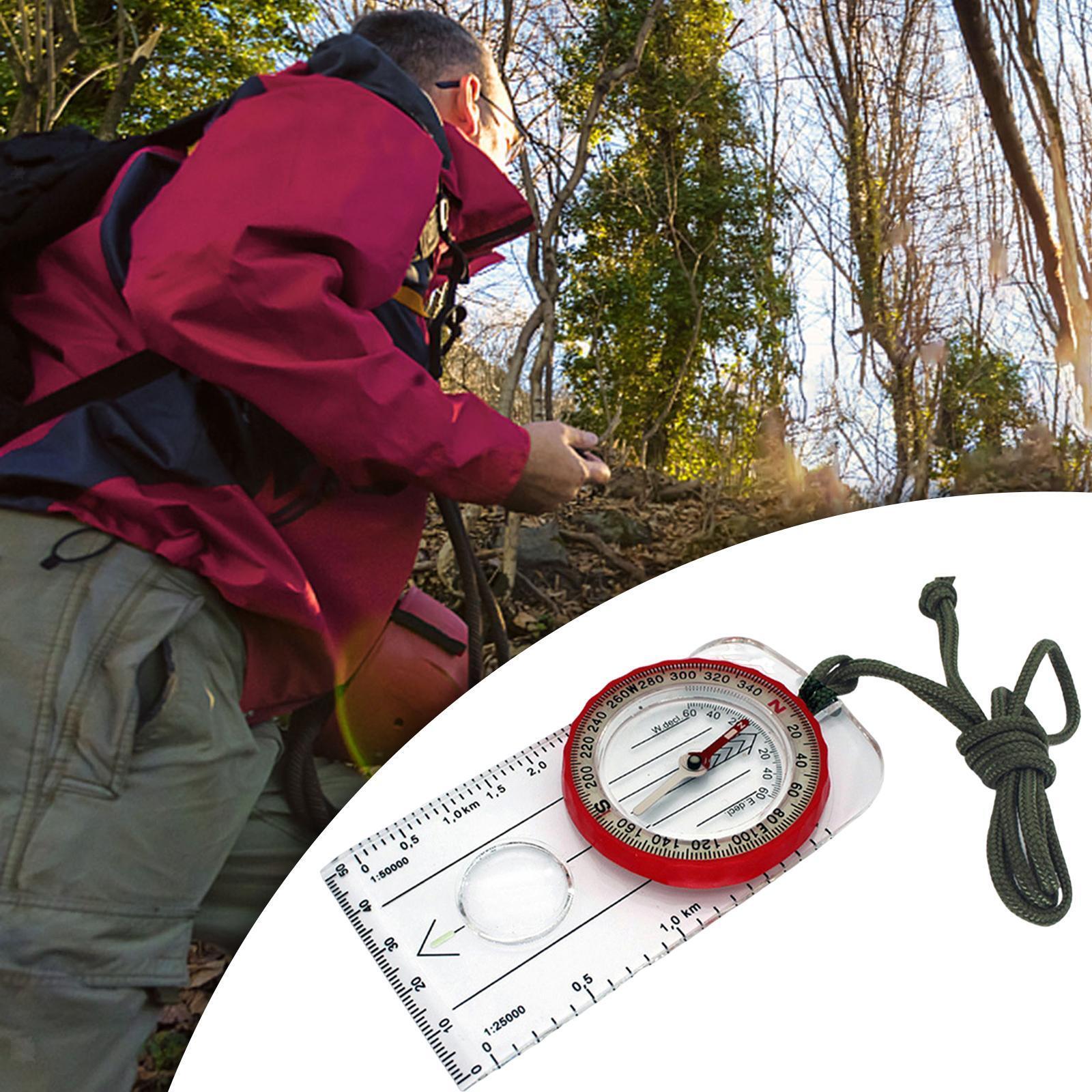Hiking Compass Luminous Magnetic Compass Accurate Adult Orienteering ...