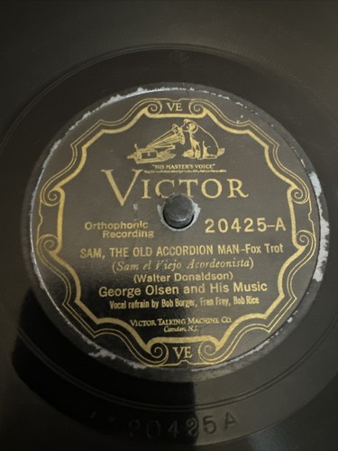 Victor 78 RPM George Olsen / Ben Pollack - Sam The Old Accordion Man ...