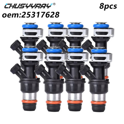 8x Genuine OEM 25317628 Fuel Injectors For ACDelco GMC Chevrolet 4.8L 5 ...