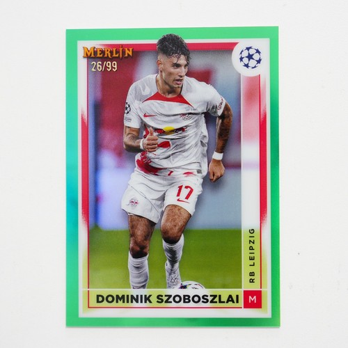 2022-23 Topps Merlin Chrome Dominik Szoboszlai Green Refractor /99 #114 ...