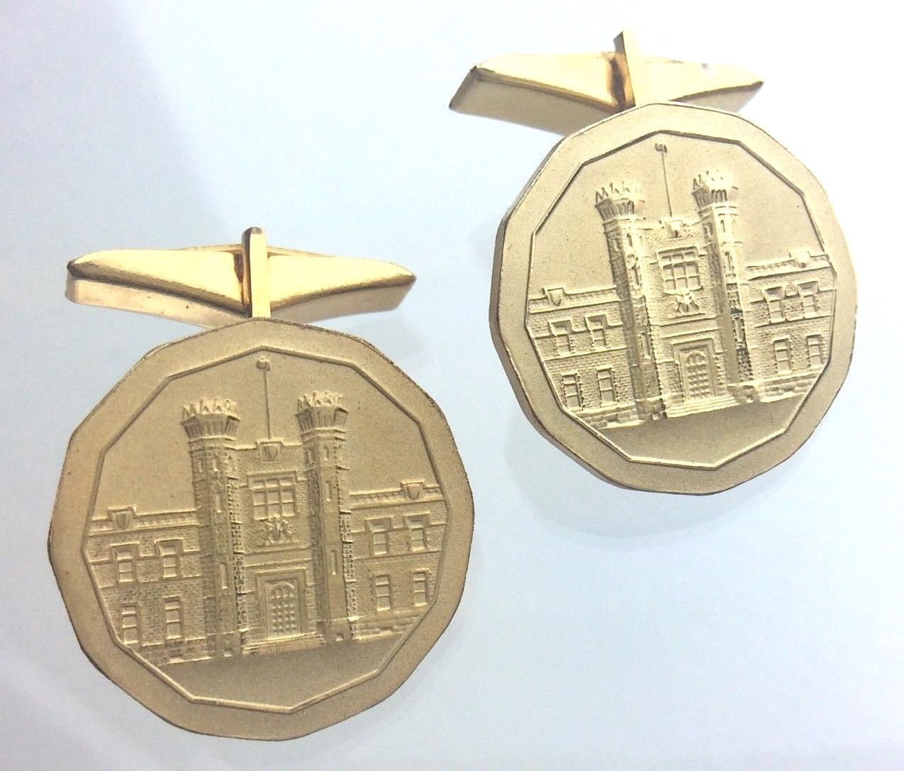Set of Two 2 Royal Canadian Mint Building Vintage Old Brass Men ...