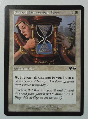 Rune of Protection: Blue *Common* Magic MtG x1 Urza's Saga SP | eBay