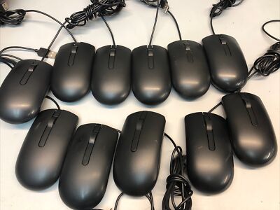 Lot of 11 OEM DELL USB Optical Mice MS116-P | eBay