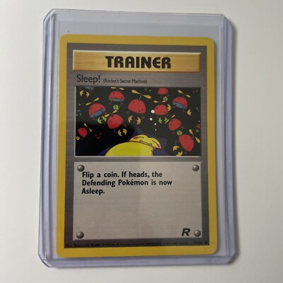 Sleep 79/82 Team Rocket Unlimited Pokémon Trainer Card Common WOTC NM ...