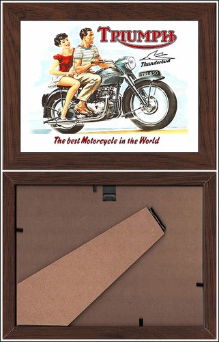TRIUMPH 6T THUNDERBIRD MOTORCYCLE "HIGH DETAIL" TIMBER FRAMED CERAMIC ...