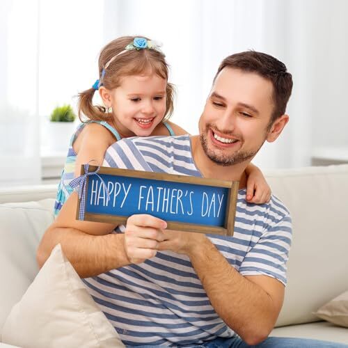 Happy Fathers Day Decorations, Wooden Fathers Day Sign, Table Wathet ...