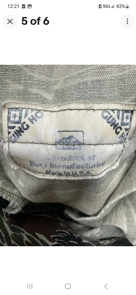 VTG Tiger Stripe Military Pants Mens 38x32 Camo Vietnam Trouser Talon ...