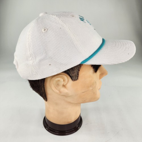 Malibu Rum Corduroy Adjustable Strap Hat Cap White/Teal Beach Summer ...