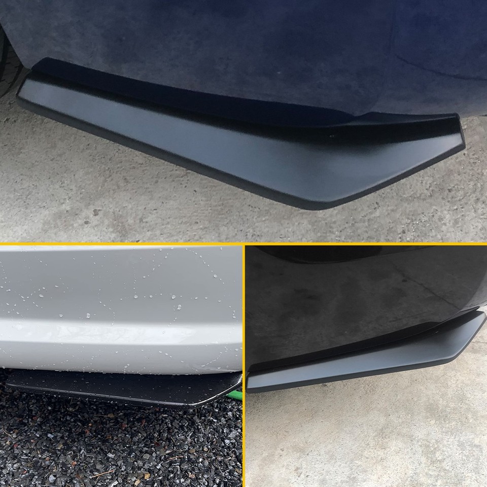 Universal Bumper Spats Car Rear Lip Splitter Canard Diffuser Spoiler ...