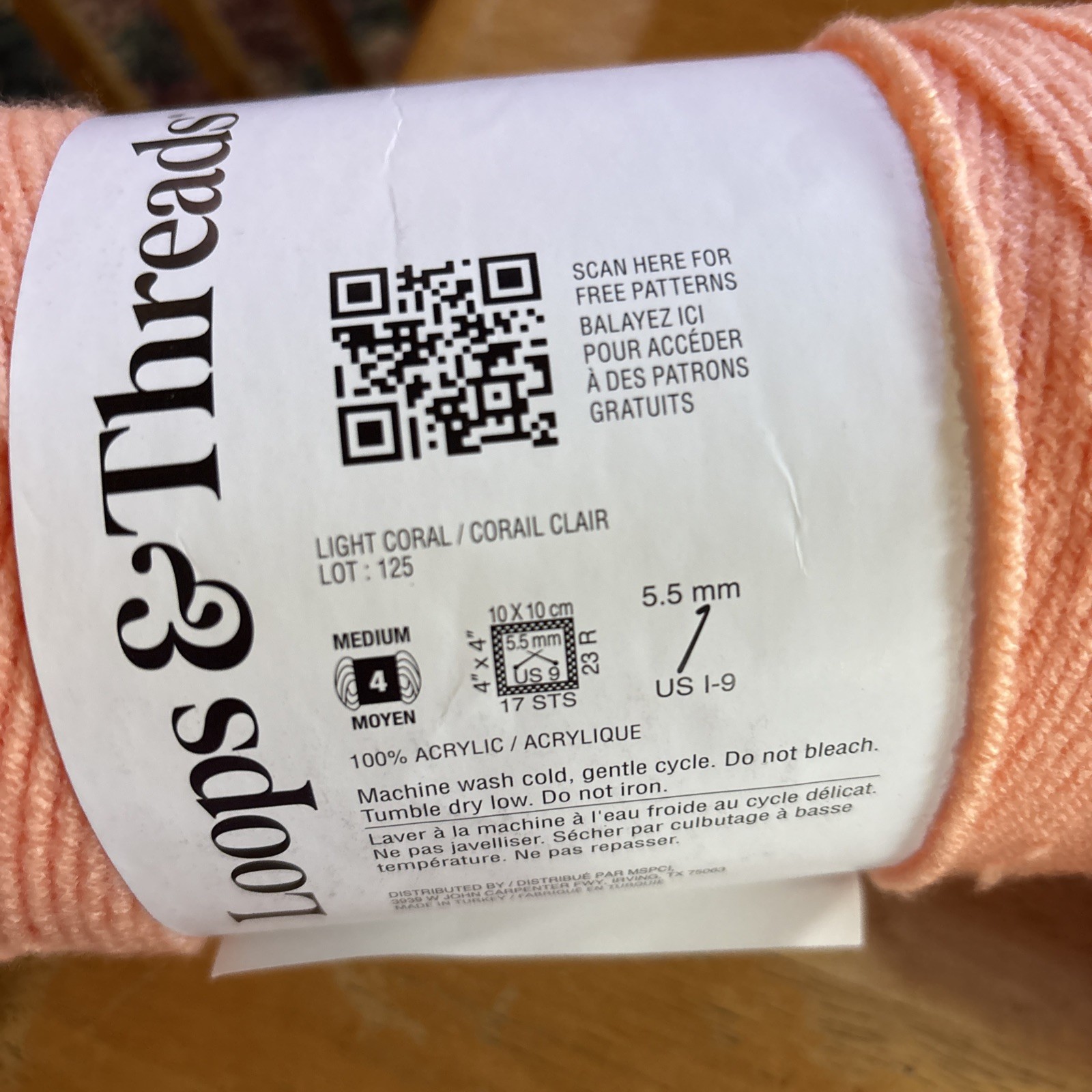 Loops and Threads 7oz Skein Lot of 6 Color Light Coral New Yarn | eBay