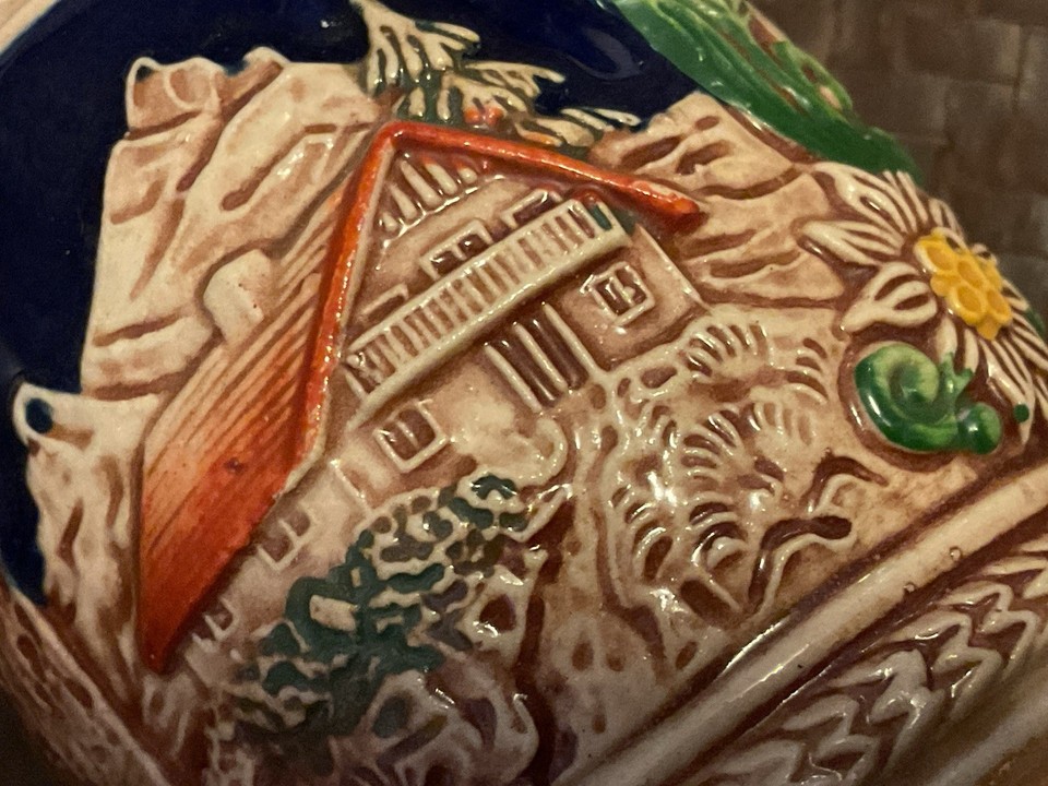 Handarbeit Gerzit Geez Hand Painted German Lidded Beer Stein 6”Tall VTG ...