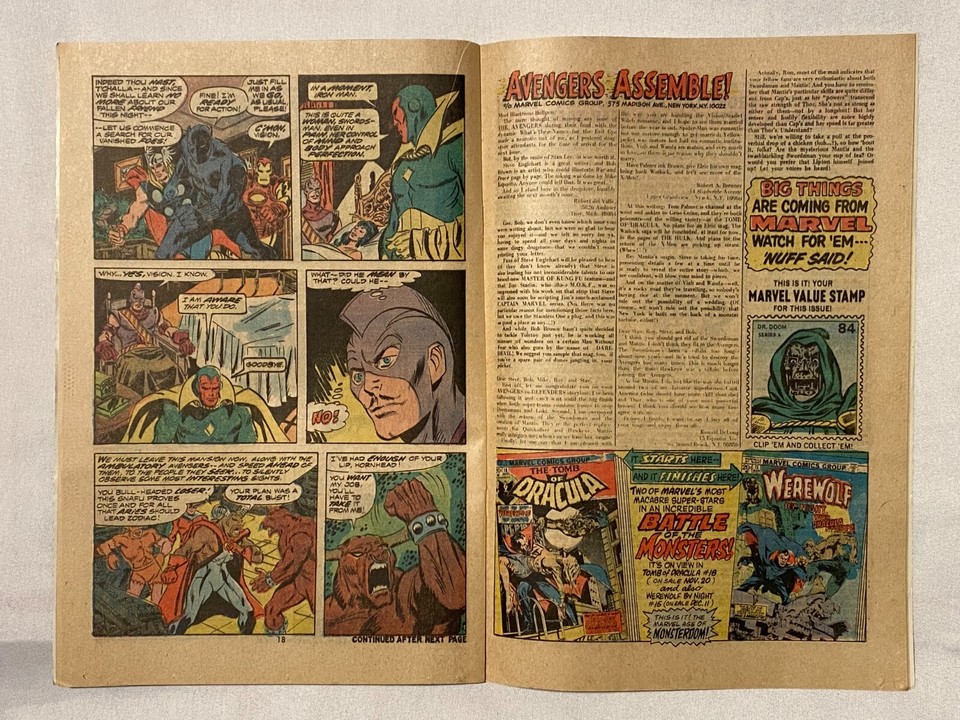 1974 Marvel Avengers Zodiac Cartel Taurus Black Panther Comic Book #121 ...