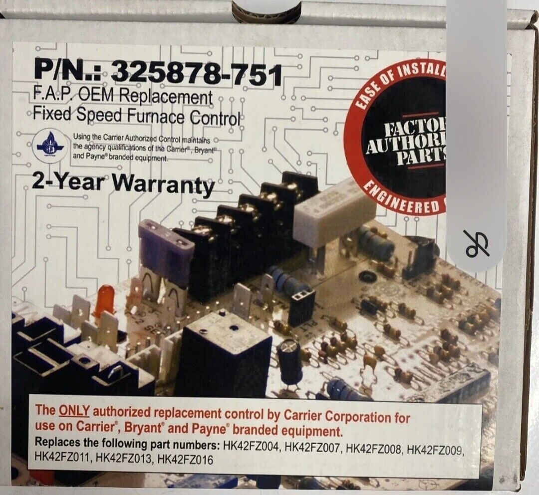 Carrier 325878-751 Furnace Control Board for sale online | eBay