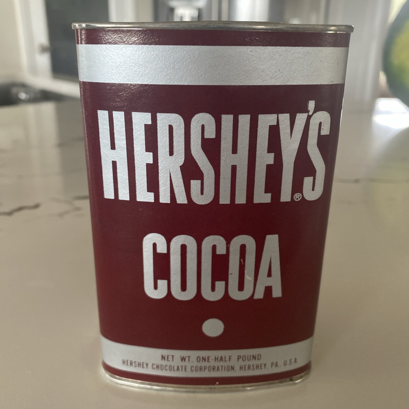 Vintage Metal Hershey’s Cocoa Tin Half W/Lid. Nt. Wt. One-half Pound ...