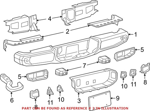Genuine Mopar Rear Bumper Pad 68355487AB | eBay