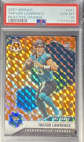 Trevor Lawrence 2021 Mosaic Orange Prizm Jaguars Rookie Card NFL PSA ...
