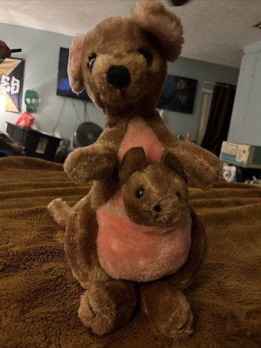 Vintage Disney Plush Winnie The Pooh Vtg Kanga & Roo Hundred Acre Wood ...