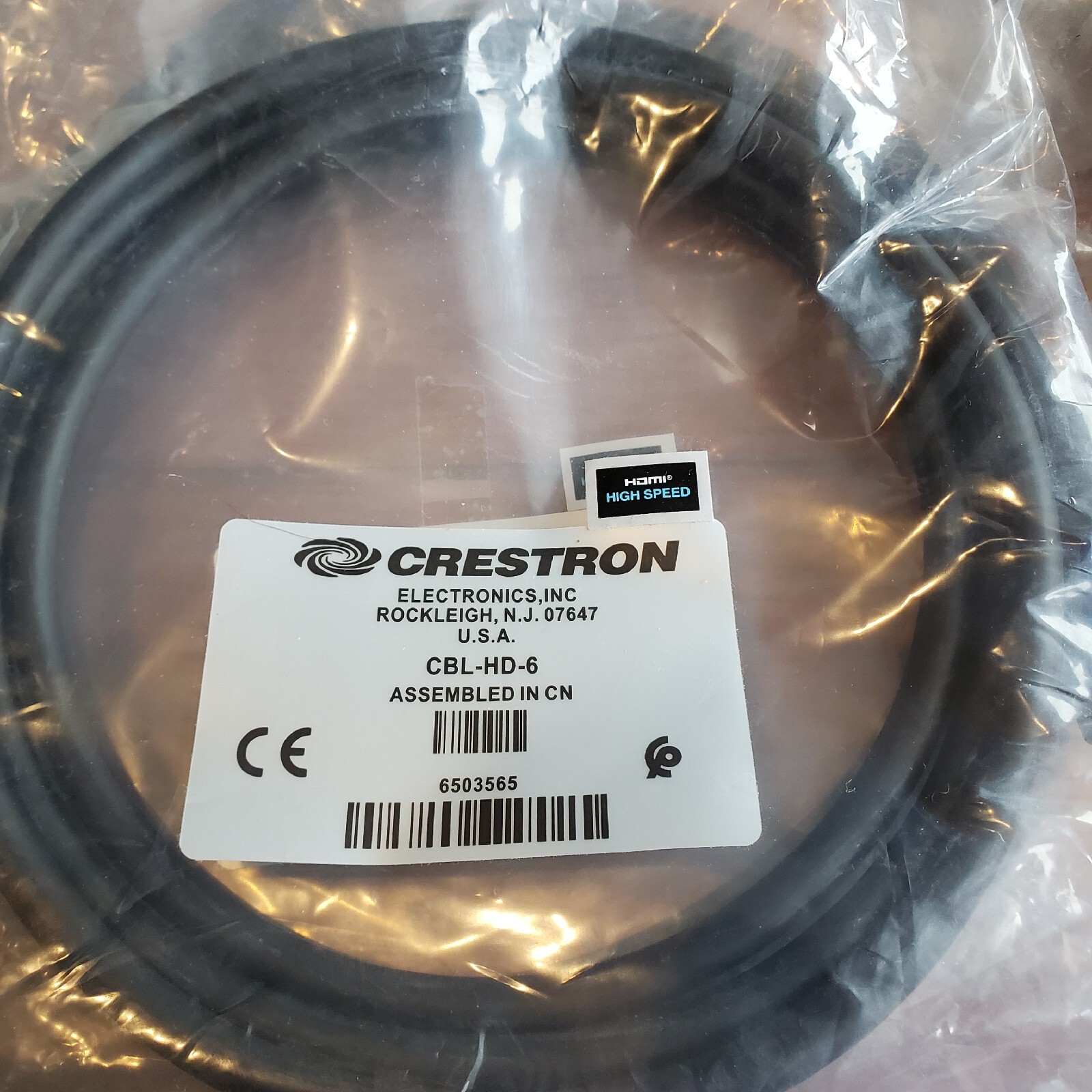 Genuine Crestron Certified HDMI Interface Cable Cbl-hd-6 6 Feet for ...