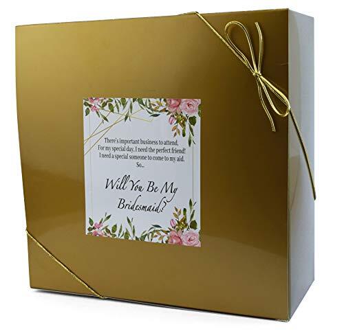 Bridesmaids Gift Boxes 8x8 Set of 10 Boxes with 16 Poem Proposal Labels ...