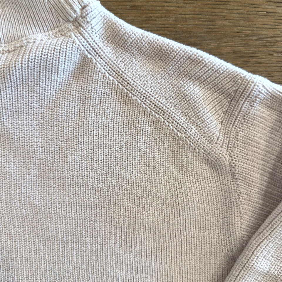 Lululemon Merino Wool-Blend Ribbed Crewneck Sweater-White Opal-Sze 2 ...