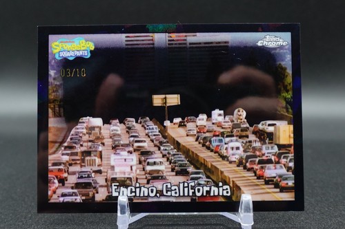 2025 Topps Chrome Sapphire Spongebob -ENCINO, CALIFORNIA- /10 | eBay