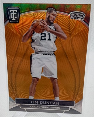 2024-25 Panini Totally Certified #176 Tim Duncan Mirror Orange Platinum ...