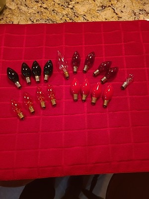 Misc Colors Night Light Bulbs C7 7W Watt 120V Volt Candelabra E12 Base ...