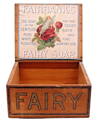 GREAT ANTIQUE FAIRBANK'S FAIRY SOAP WOOD ADVERTISING COUNTRY STORE ...