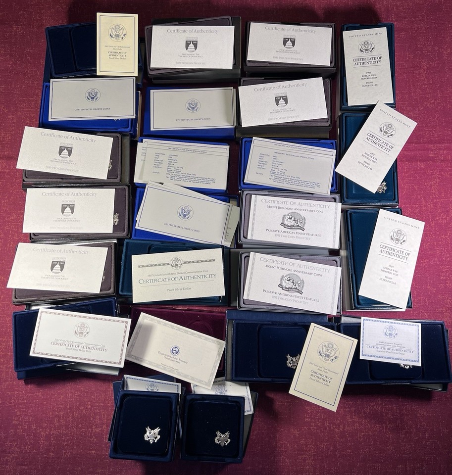 24 U.S MINT COIN PRESENTATION BOXES OGP BOX & COA - NO COINS -- | eBay