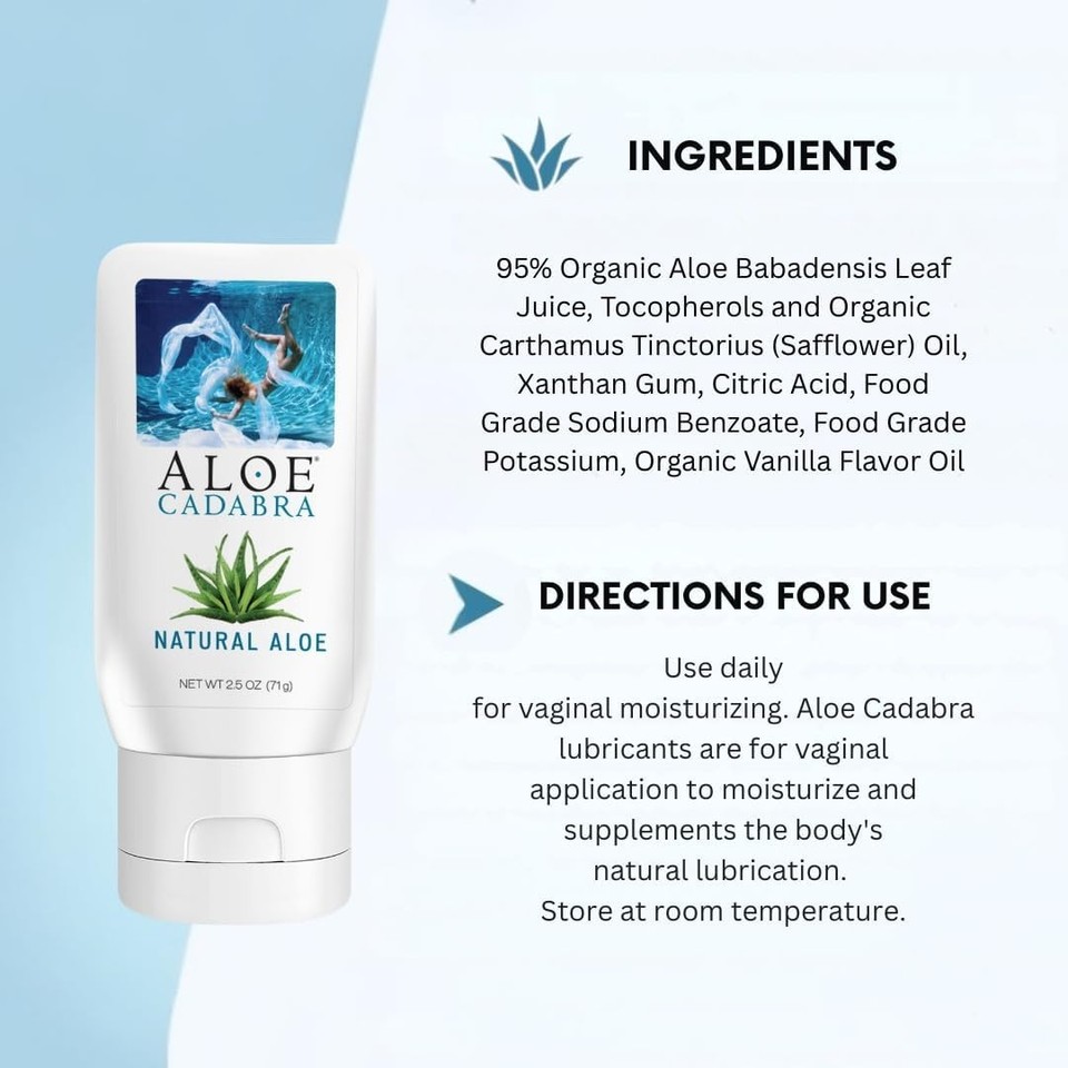 Aloe Cadabra Natural Water Based Personal Lube, Organic Lubricant for ...