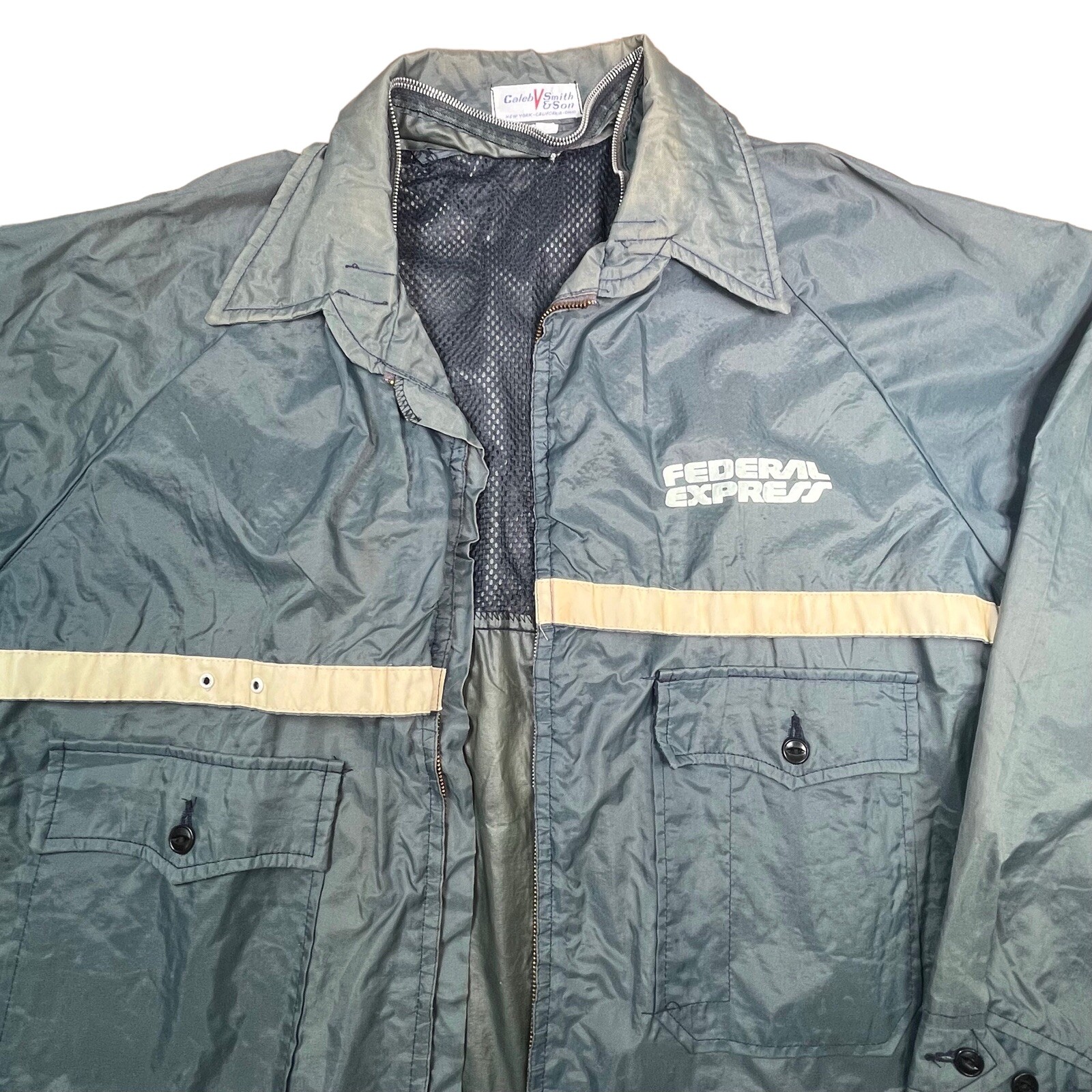 Vintage Federal Express Windbreaker Jacket 70s Caleb … - Gem