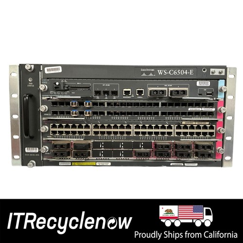 Cisco WS-C6504-E Catalyst 6500 Enhanced 4-slot chassis 5RU 10G + SR ...