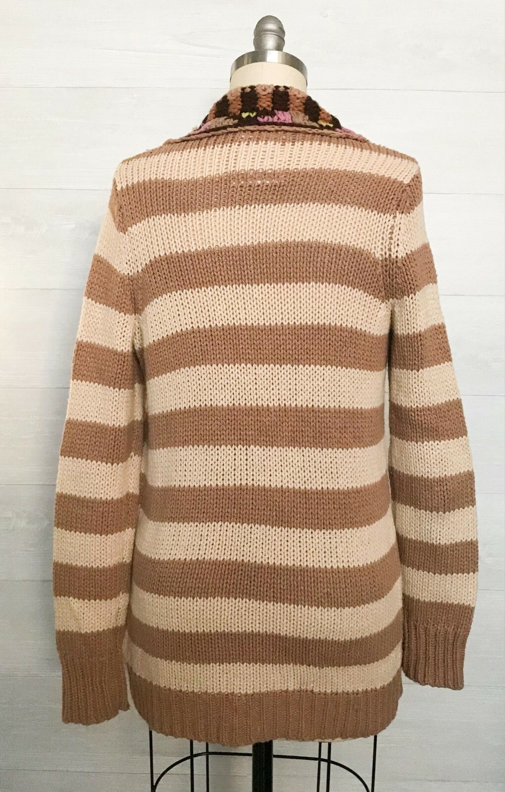 ANTHROPOLOGIE SPARROW Hopi Cardigan Sweater Striped B… - Gem