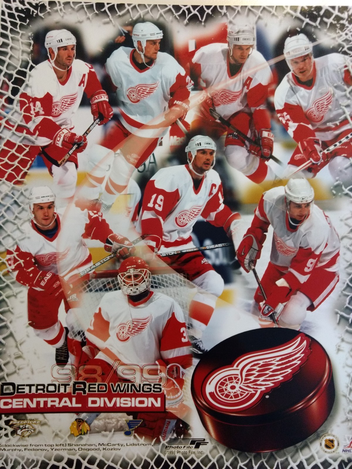 DETROIT RED WINGS 1998/99 NHL 8X10 TEAM COMPOSITE PHOTO | eBay
