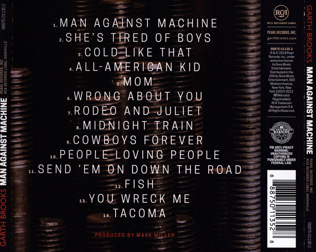 GARTH BROOKS - MAN AGAINST MACHINE NEW CD 888750113528 | eBay
