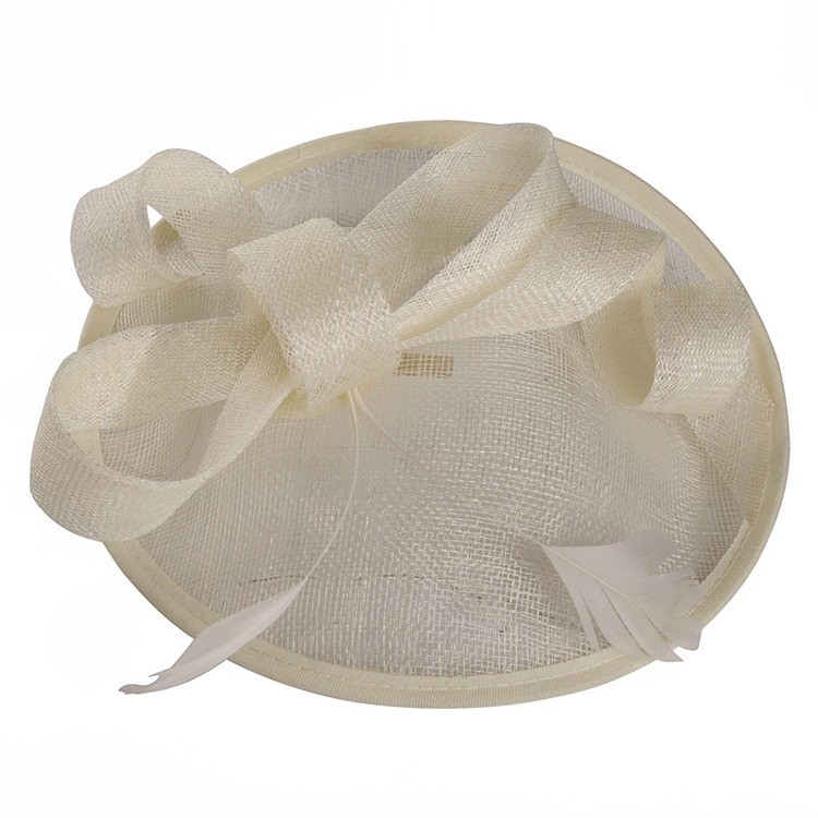 Women Wedding Party Hat Retro Feather Tulle Formal Party Hats Cambric ...