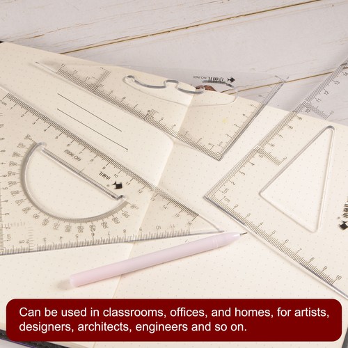 4piece Triangle Ruler Square Set 18cm, 16cm 30/60 and 45/90 Degrees ...