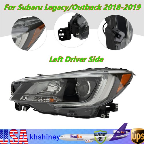 Left Driver Side Headlight Assembly LED DRL For 2018-2019 Subaru Legacy ...