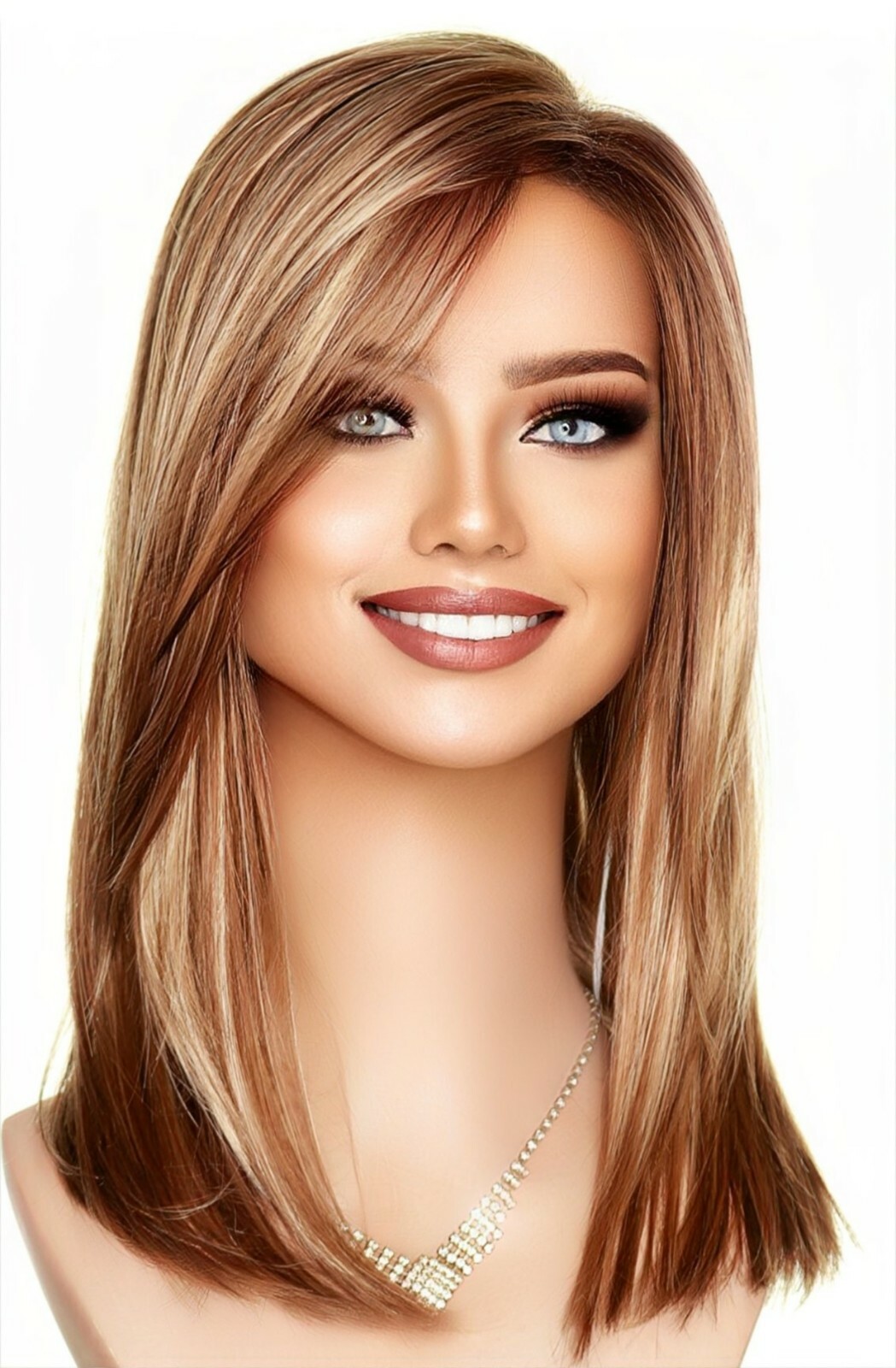 LAINE RENE OF PARIS WIG | MAPLE SUGAR | SLINKY HOT MEDIUM BOB SIDE ...